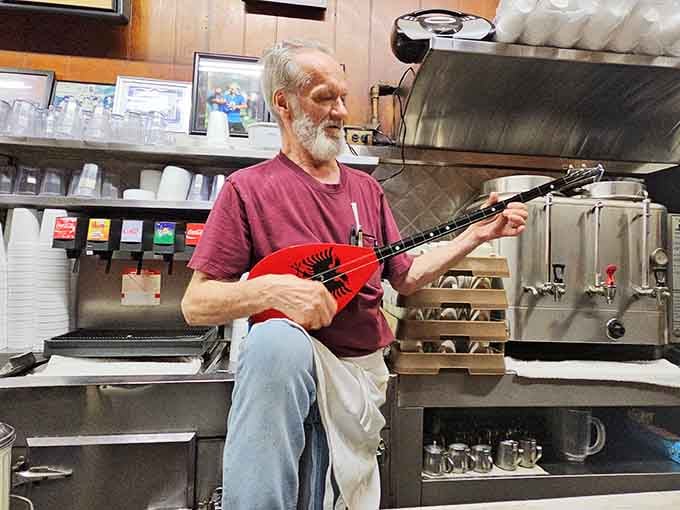 When the guy behind the counter pulls out a mandolin between orders, you know this place has serious soul.