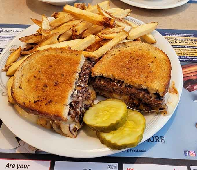 That Patty Melt with its golden rye bread and a mountain of fresh-cut fries is practically begging to be eaten immediately.