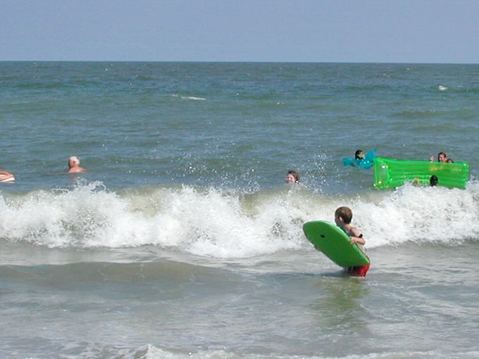 Boogie boards, gentle waves, and pure joy. The Atlantic Ocean at Edisto Beach never disappoints the younger crowd.