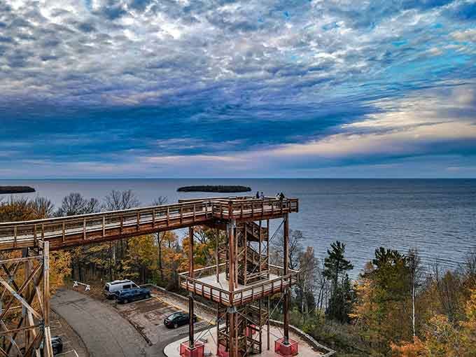 Eagle Tower delivers views so sweeping, your jaw will need its own separate trip home to recover.