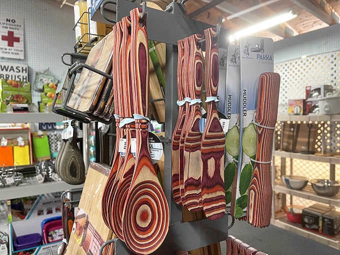 Pakkawood kitchen utensils so beautiful you'll feel guilty actually cooking with them. Almost too pretty for pancakes.