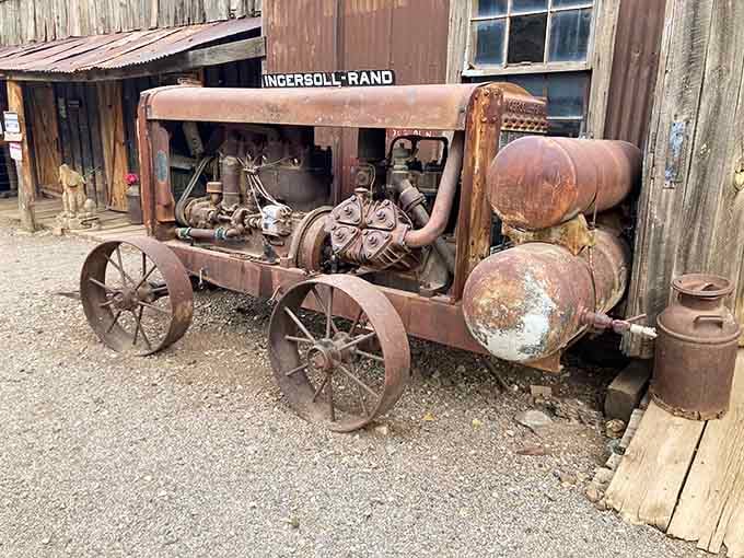 That Ingersoll-Rand air compressor represents serious industrial muscle from an era when machines were built like tanks.