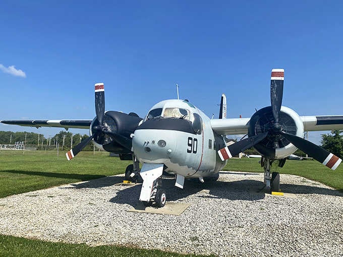 The Grumman Trader served carrier operations with distinction, now resting on Hoosier soil peacefully.