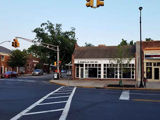 A Starbucks that actually fits the neighborhood. Haddonfield somehow makes even chain coffee look architecturally appropriate.