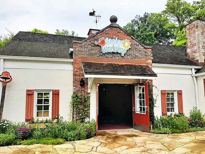 The Garden Workshop building is so charming, you half expect a friendly woodland creature to answer the door.