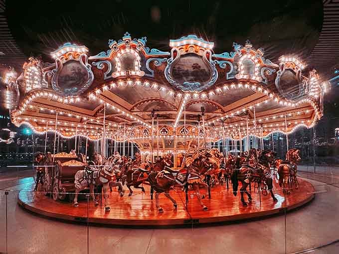 Lit up like a jewel box at midnight, this is what pure magic looks like from the inside.