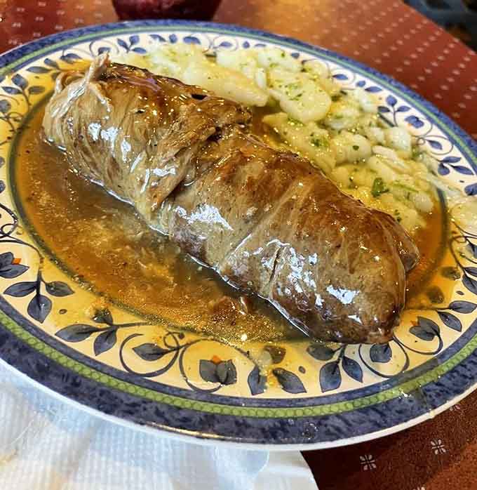 Beef Rouladen sitting in rich gravy, tender, elegant, and absolutely worth every single patient bite.
