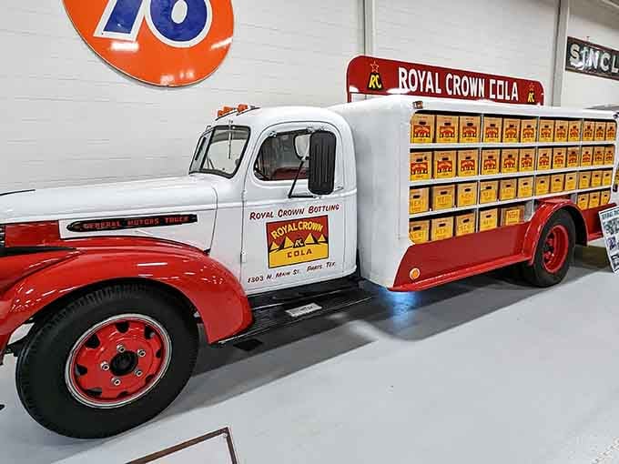 A Royal Crown Cola delivery truck so crisp and cheerful, it almost makes you thirsty just looking at it.