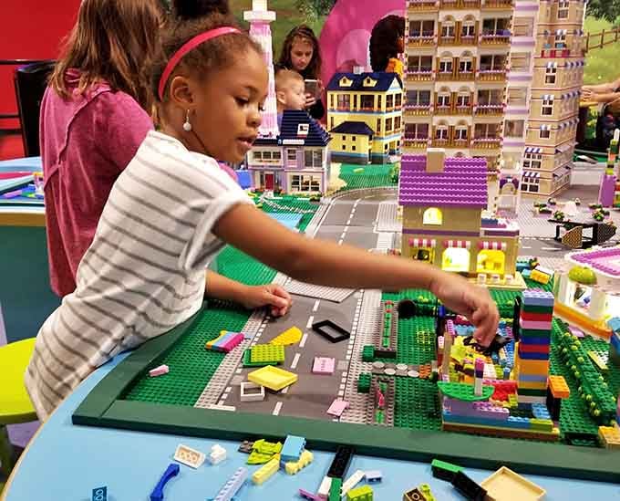 Building your own LEGO city beats playing on phones, at least until someone accidentally knocks it over.