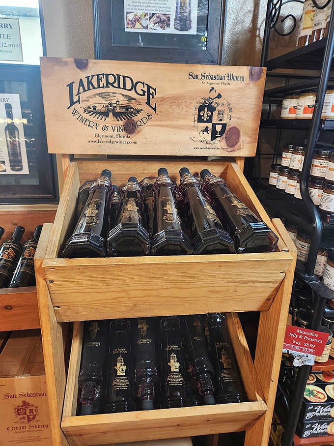 The retail shop carries bottles from sister winery San Sebastian too, because one great Florida winery apparently wasn't enough.