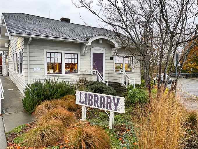 Even Langley's public library looks like a place where genuinely good stories begin, inside and out.