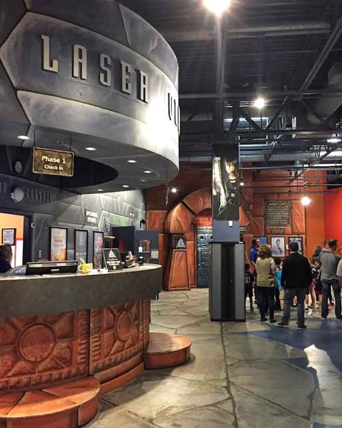 The Phase 1 check-in desk sets the tone perfectly, part mission control, part adventure headquarters, all fun.