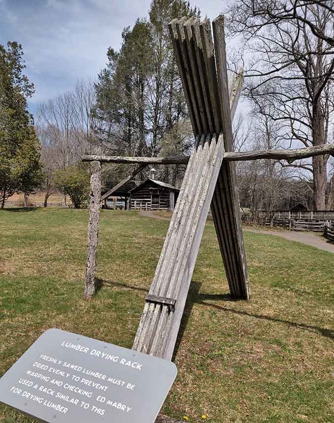 The lumber drying rack where patience was a virtue and rushing things simply wasn't part of the vocabulary.
