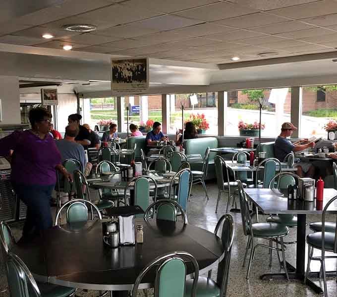 A full house of happy people, which is really the only review a great diner ever needs.