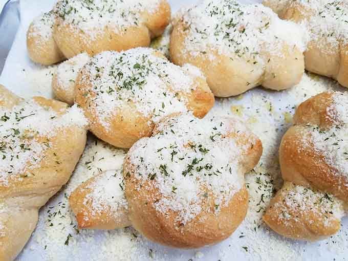 Dusted with parmesan and herbs, these garlic knots are the kind of side dish that quietly steals the whole show.