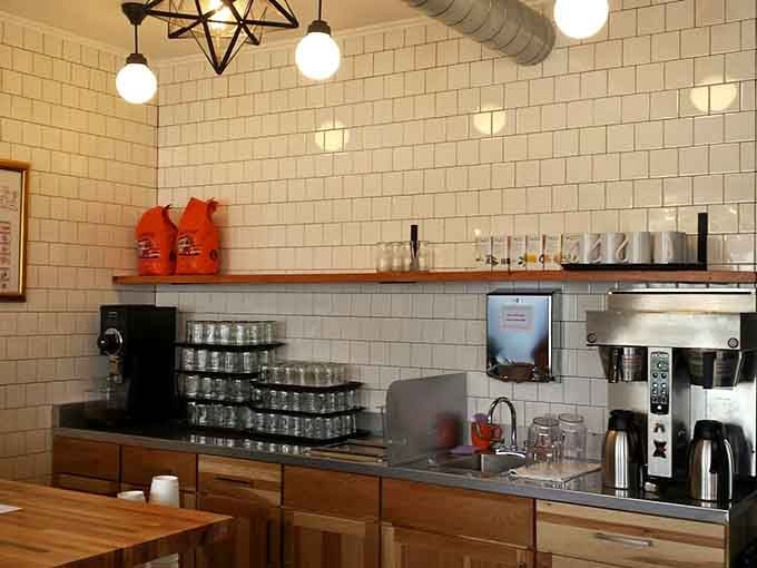 The self-serve coffee station stands ready like a caffeinated oasis in the breakfast desert of life.