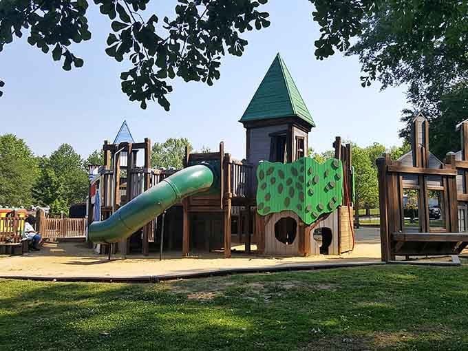 Even the playground at Old Alabama Town carries a storybook charm that kids absolutely cannot resist.