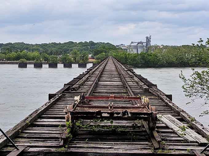 Those weathered tracks have seen better days, but they've also seen more history than most of us ever will.