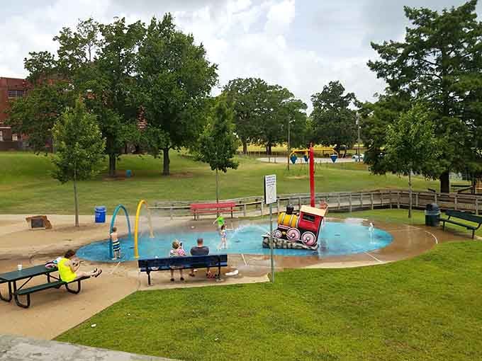 Reagan Park's splash pad proves grandkids will actually want to visit your new retirement town regularly.