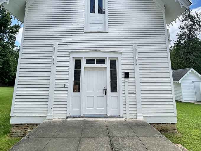 That front door has been greeting visitors for well over a century, and it's still not giving anything away.
