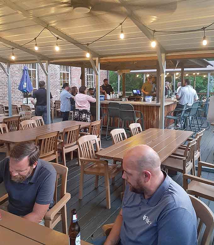 String lights, cold drinks, and good company on the covered patio. Summer evenings in Tiffin don't get better than this.