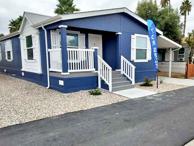 Move-in ready and dressed in navy blue, this home is proof that affordable doesn't mean boring.