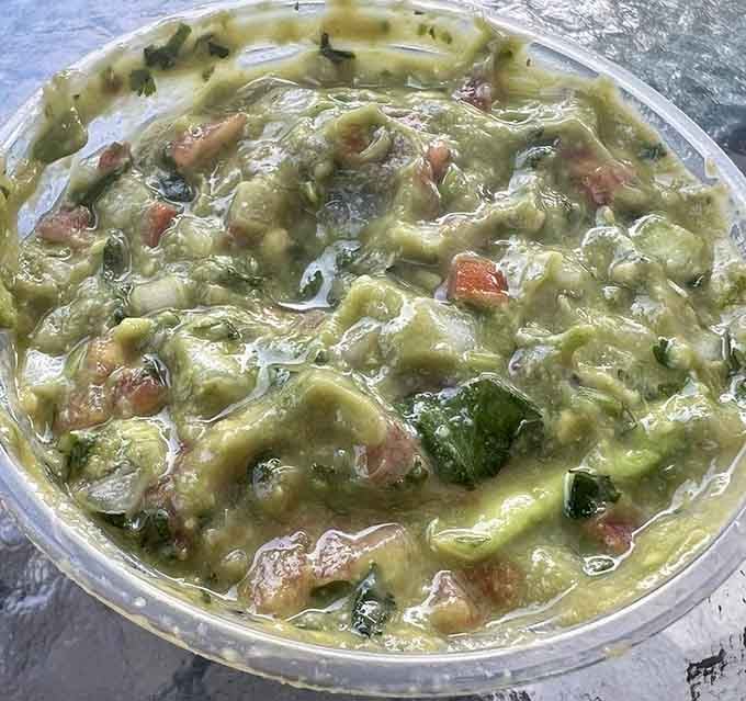 This guacamole is chunky, bright, and deeply serious about its purpose in life. Treat it with the respect it deserves.