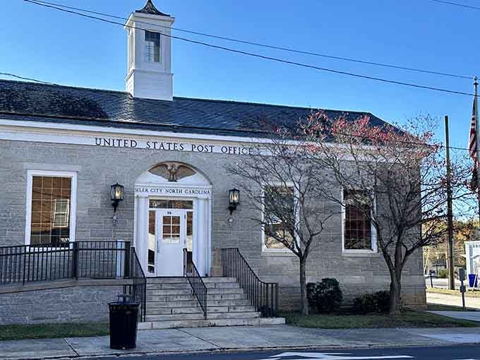 Even Siler City's post office looks like it belongs on a postcard you'd actually want to keep.