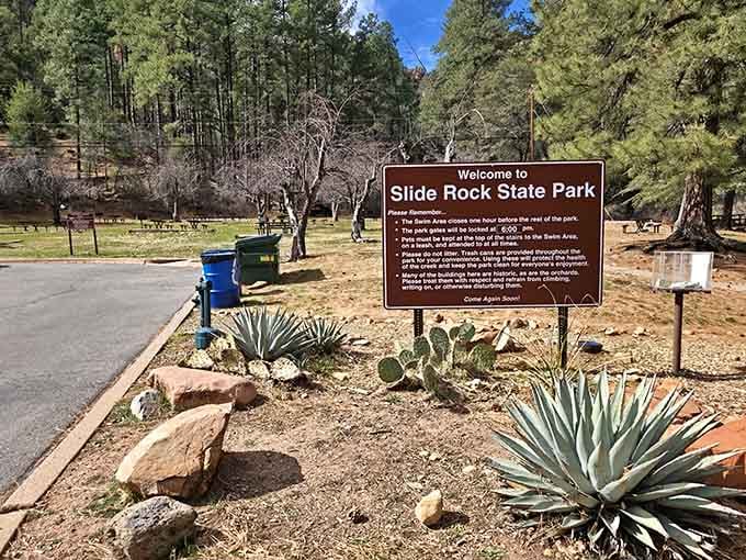 The welcome sign says it all, come in, play nice, and please come back soon.