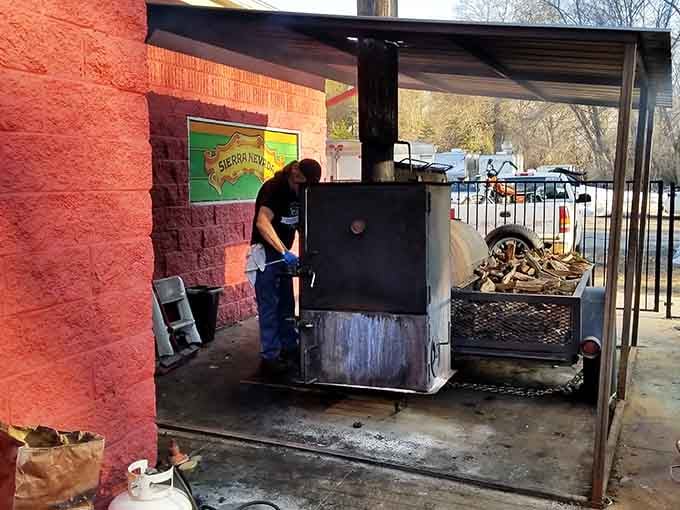 Real wood, a real smoker, and a real person tending it, this is how it's done.