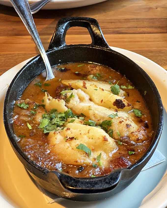 Bubbling away in a cast iron skillet, this lamb shepherd's pie is comfort food that means serious business.