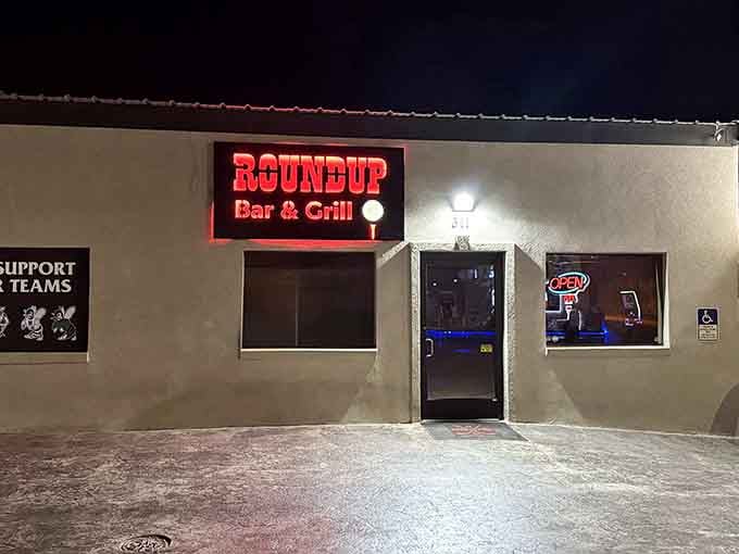 That neon glow promises cold drinks and good times, the kind of neighborhood spot every town needs desperately.