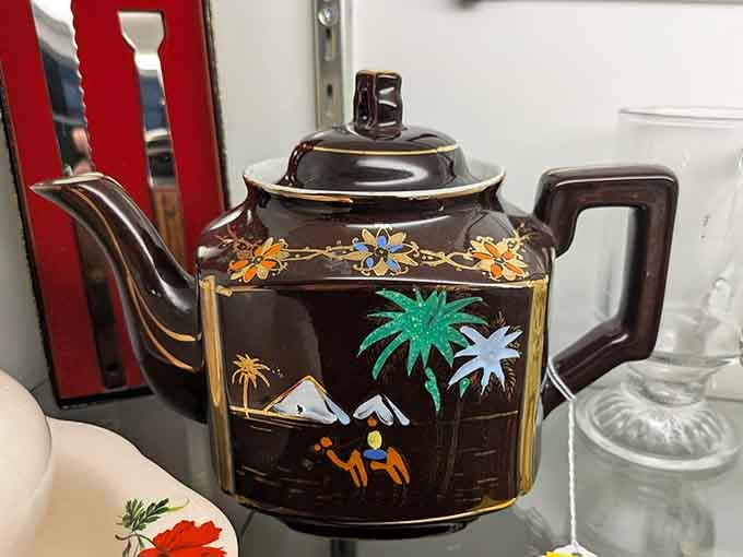 This hand-painted teapot with pyramids and palm trees is basically a world history lesson you can pour tea from.