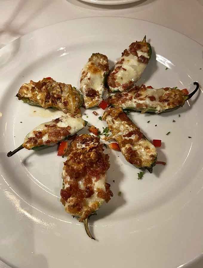 Stuffed jalape&ntilde;os arranged like a little edible sunflower. Spicy, cheesy, and far too easy to finish alone.