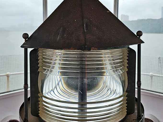 The Fresnel lens inside the lantern room is a genuine piece of maritime history, still beautiful after all these years.