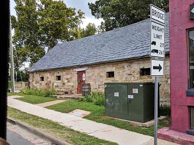 This rugged stone building, weathered and quietly stubborn, looks like it has survived everything Fredericksburg has ever thrown at it, and then some.