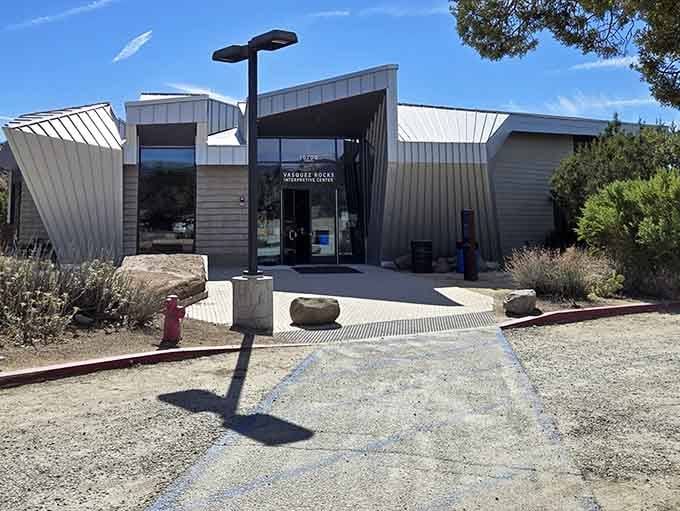 The Interpretive Center looks like it was designed to match the angular rocks just outside its doors.
