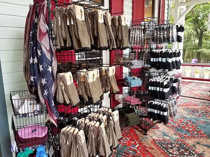 Alpaca socks, scarves, and more, all made from fiber raised right here on the farm. Shop local, stay cozy.
