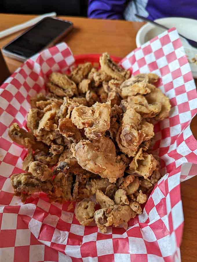 A basket of fried mushrooms so crispy and golden, you'll forget every other appetizer you've ever ordered. No apologies necessary.