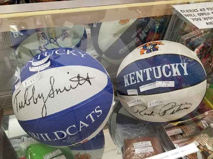 Signed Kentucky Wildcats basketballs from Tubby Smith and Rick Pitino, pure gold for any serious UK fan.