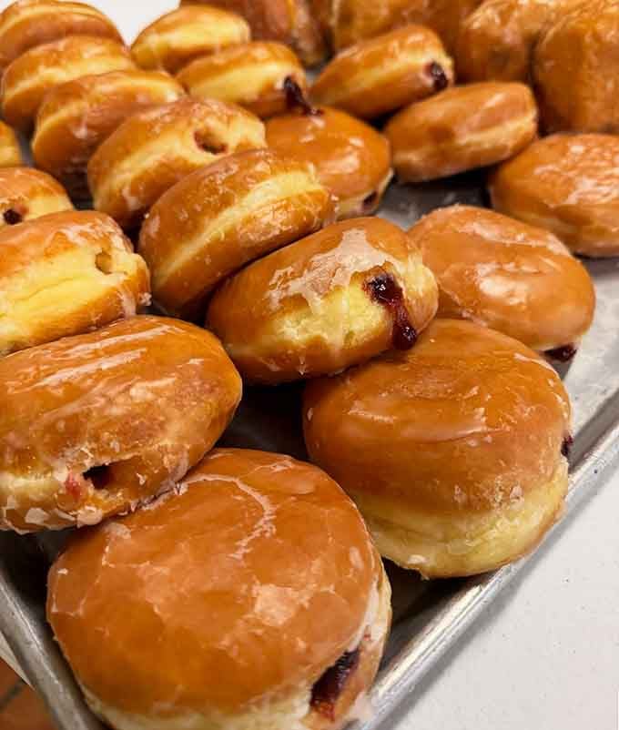 Glazed, pillowy, and filled with fruit, these pączki are the kind of treat that makes you forget everything else exists.