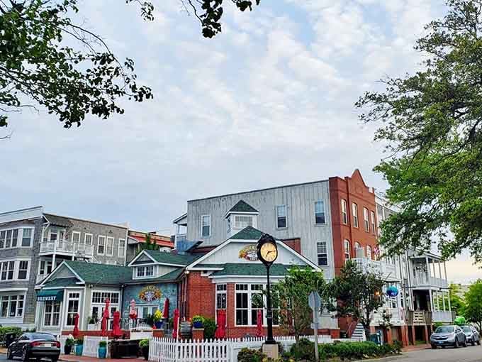 The Queen Anne's Revenge Tavern building shows how history and modern life can share the same address beautifully.