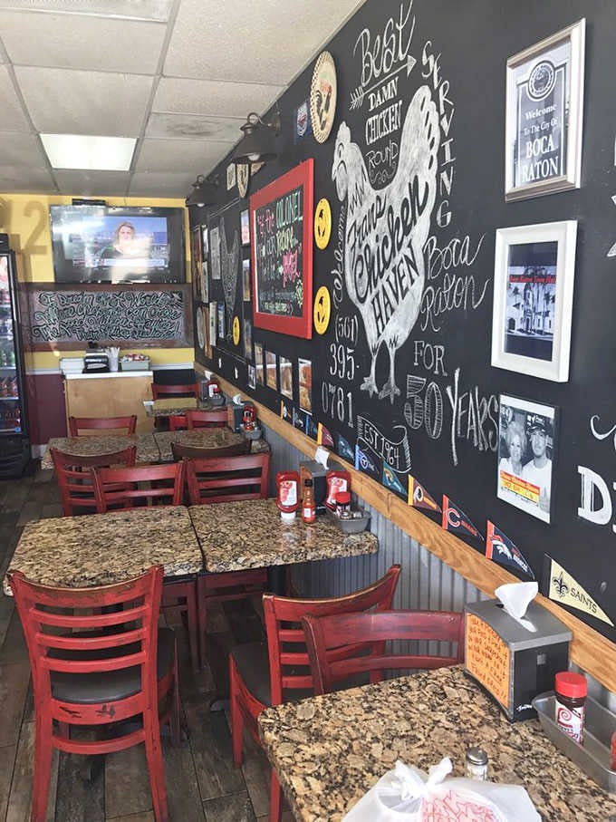 Hand Script Letters Locals Swear By The Fried Chicken At This Unassuming Florida Restaurant ...